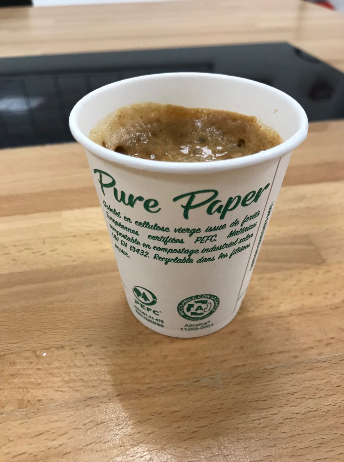 New cardboard cups : Juno Beach Centre