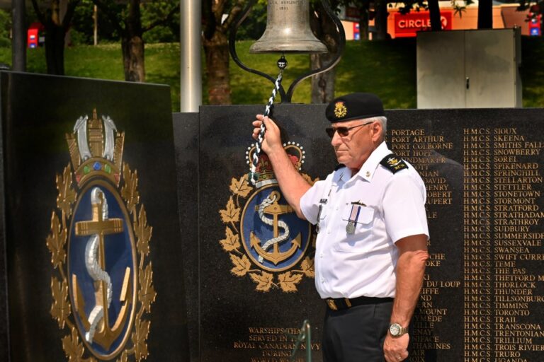 D-Day Ceremony at the Naval Ships Memorial Monument in Burlington ...